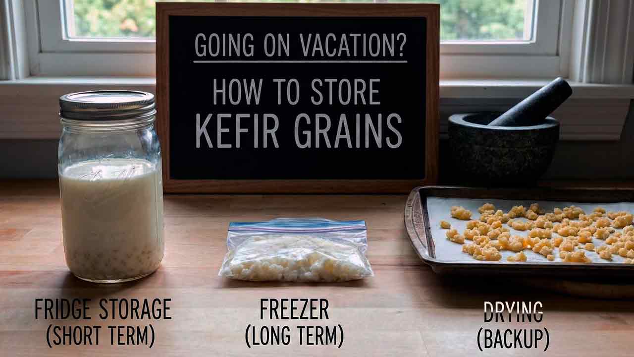 Going on Vacation? How to Store Kefir Grains (Short & Long Term)