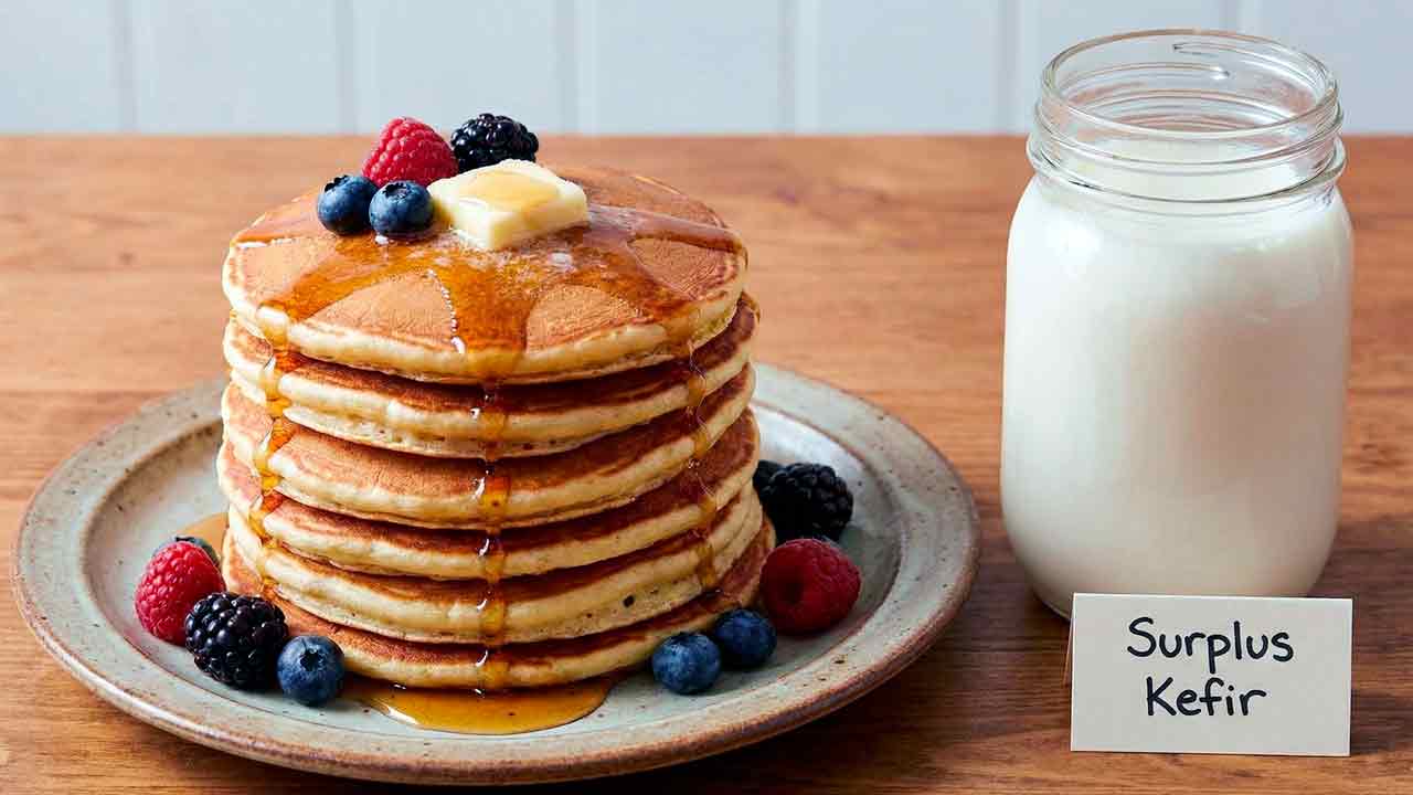 Fluffy Milk Kefir Pancakes: The Best Way to Use Surplus Kefir